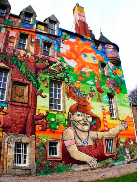 Why is the 13th Century Kelburn Castle covered in Colorful Graffiti ...