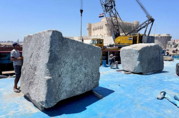 Massive Blocks from the Lighthouse of Alexandria Recovered from the Sea ...