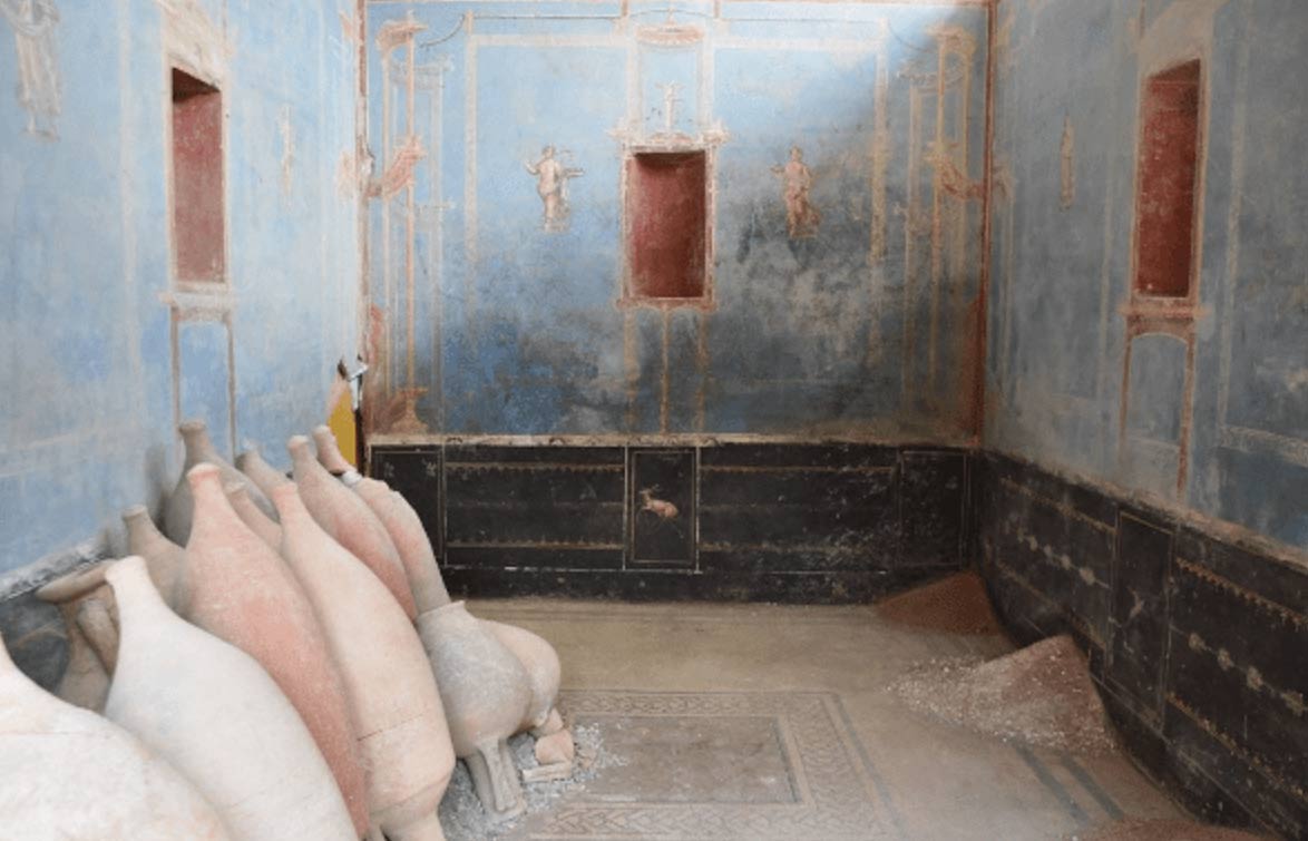 Stunning Roman Shrine With Rare Blue Paint Uncovered in Pompeii Find ...
