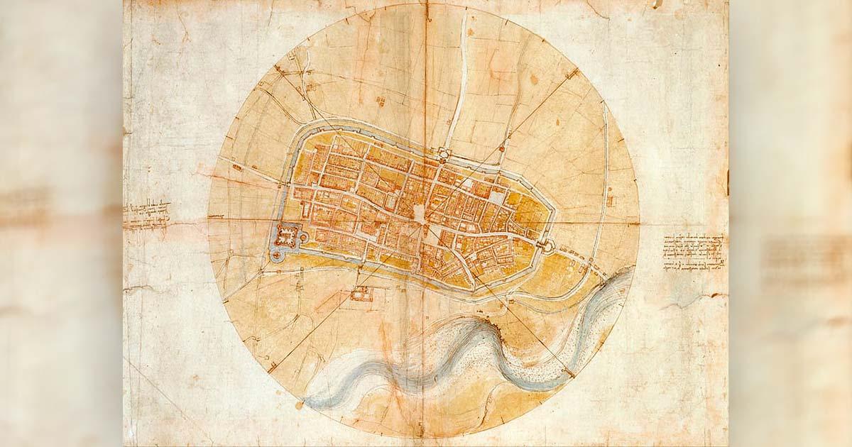 How Leonardo da Vinci Made a "Satellite" Map in 1502 (Video) | Ancient ...