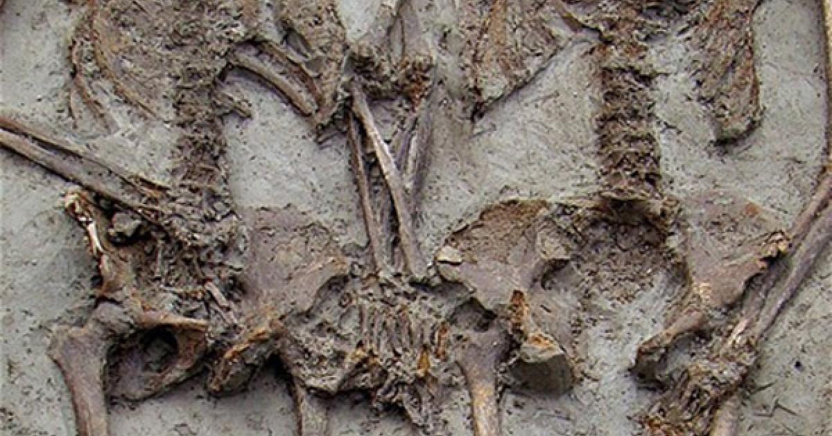 Two ancient skeletons found holding hands in medieval chapel | Ancient ...