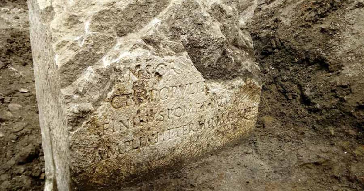 Multi-Dimensional Ancient Boundary Stone Discovered In Rome | Ancient ...