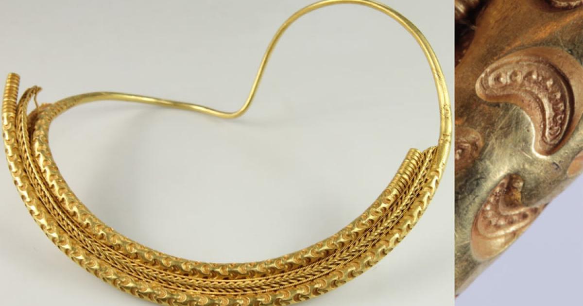 Exquisitely Made 1,700-year-old Gold Neck Ring Found in Denmark ...
