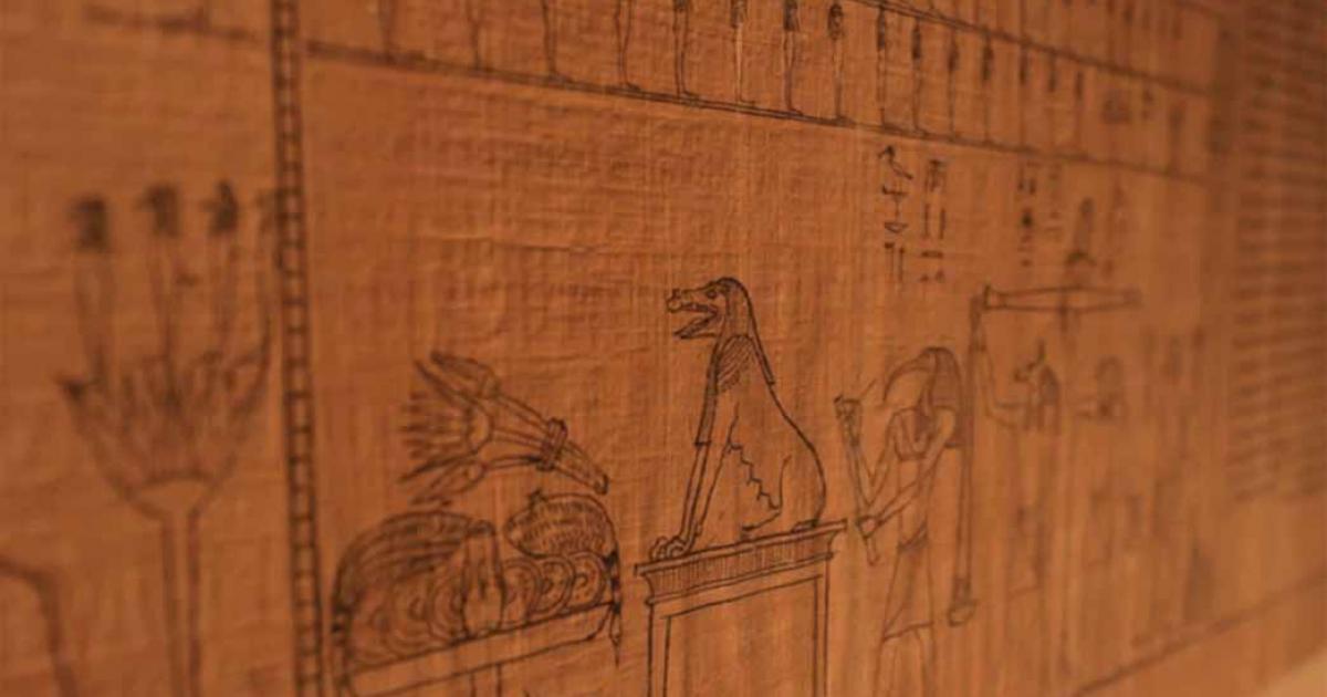 First Public Display of 16-meter-long Papyrus Found in Saqqara Casket ...