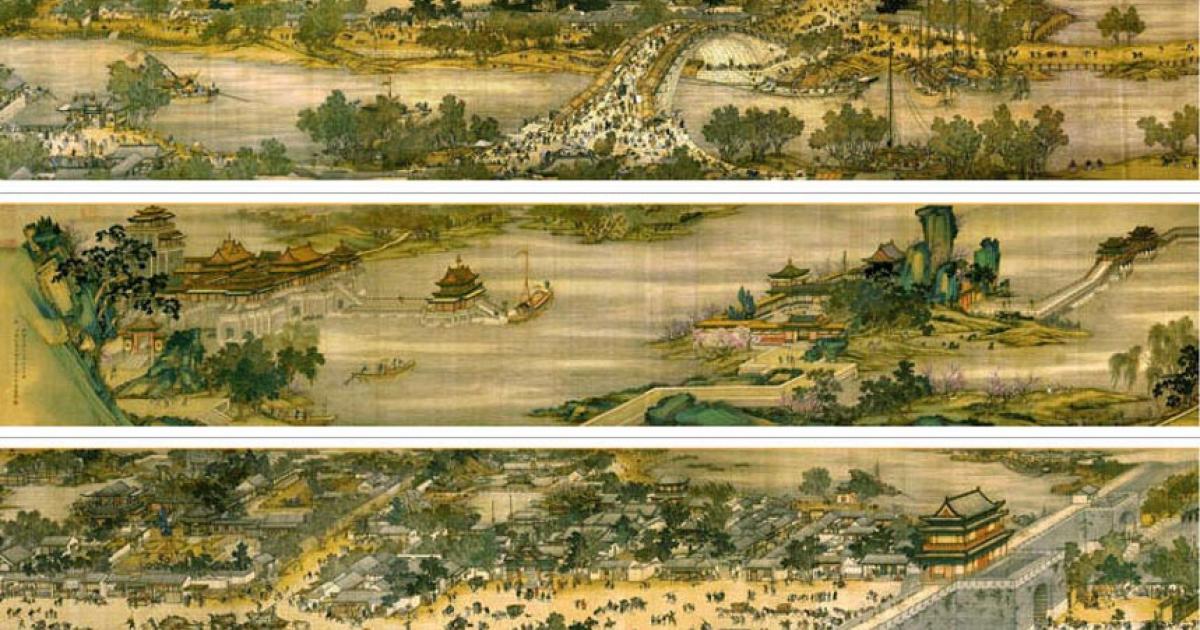 5-meter long ancient scroll painting is one of the most precious ...