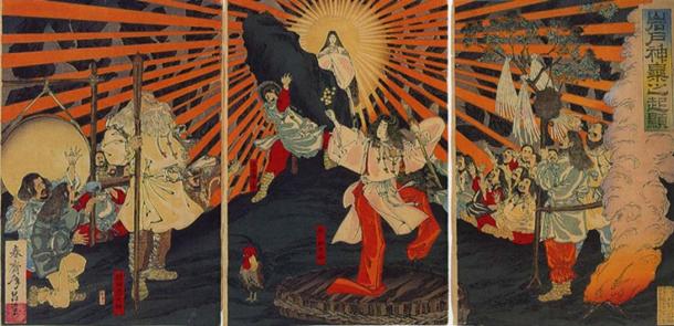 Solar Goddess Amaterasu, Divine Ancestor of the Japanese Imperial ...