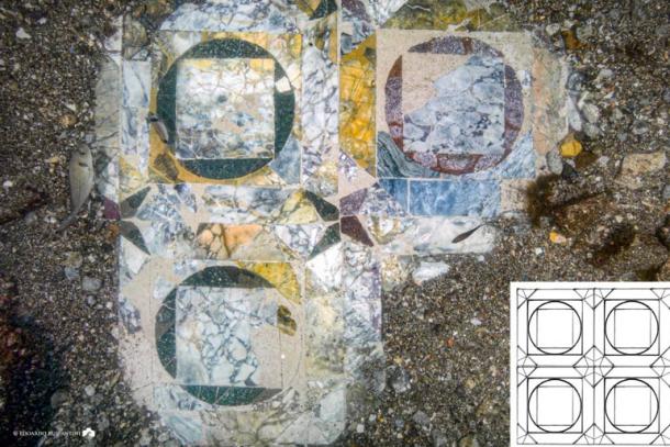 Marvels Beneath the Waves: Restored Marble Floor of Sunken Roman Villa ...